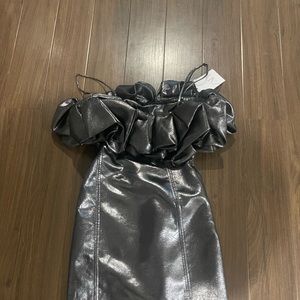 Zara | Dresses | Zara Sliver Raffle Dress | Poshmark